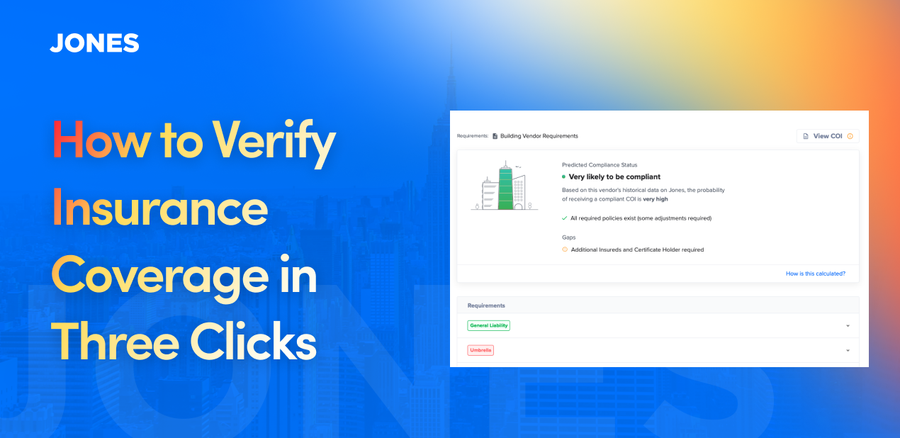 How to Look Up Insurance Coverage For Any Vendor On Jones